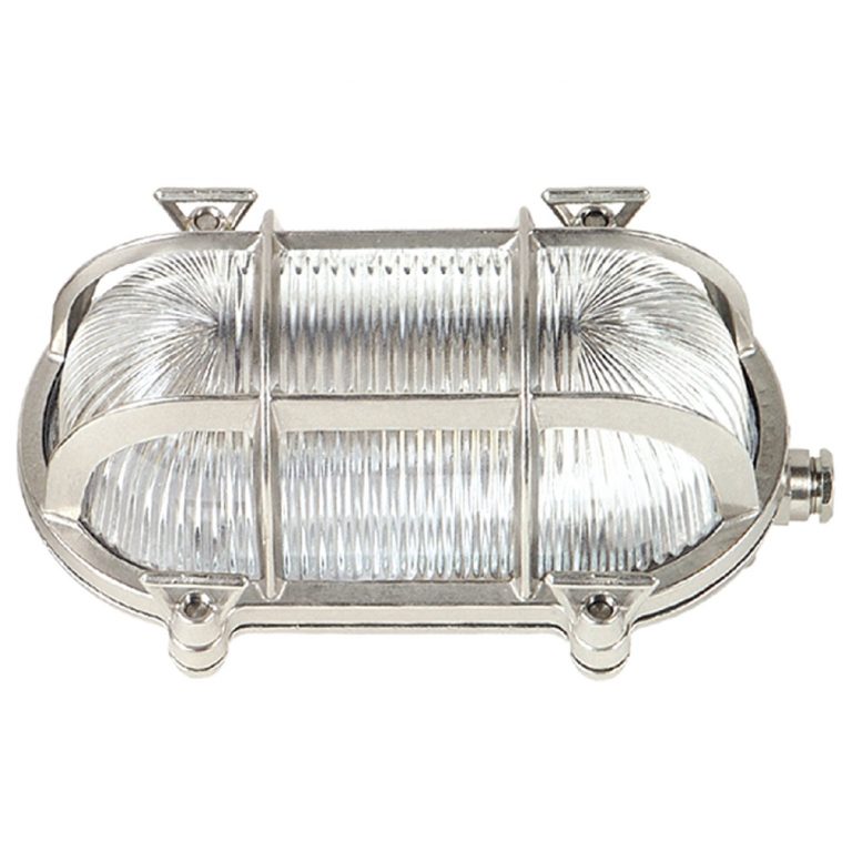 Nautical lighting bulkhead. Brass coastal outdoor lighting