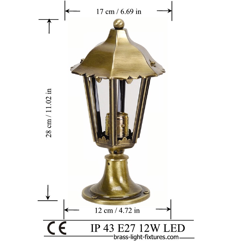 British light classic. Made of Brass in brass antique finish.