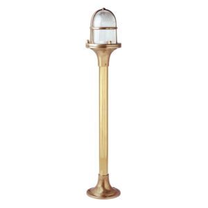 Garden post lights. Brass column lamp